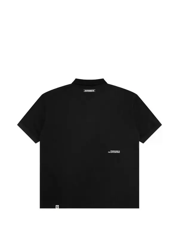 AAPE BY *A BATHING APE Aapenow Moonface Logo Polo Shirt - Black