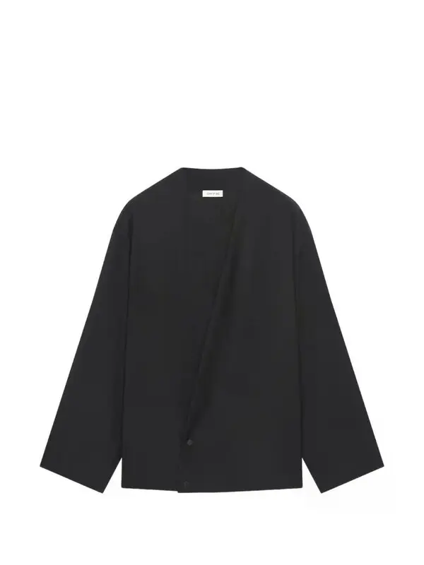 Fear Of God Long-sleeve Wrap-front Jacket - Black