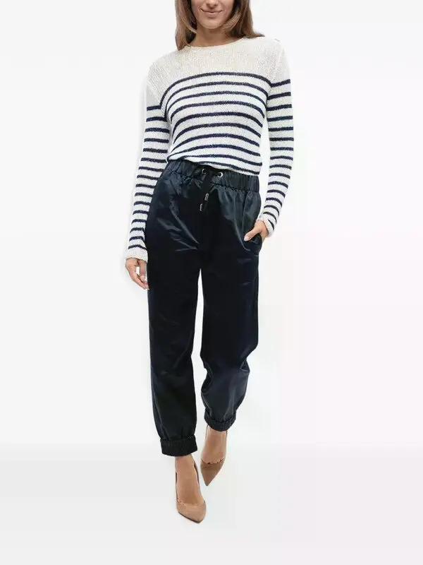 SA SU PHI Drawstring-waist Silk Track Pants