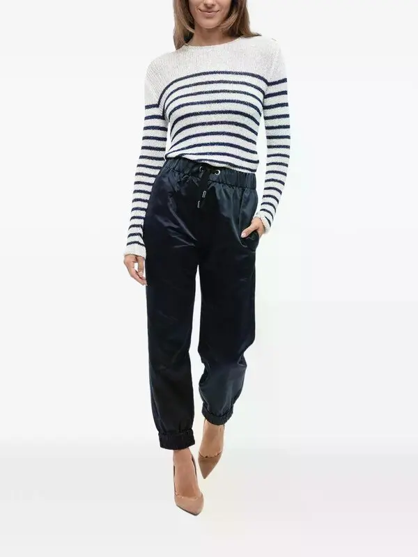 SA SU PHI Drawstring-waist Silk Track Pants