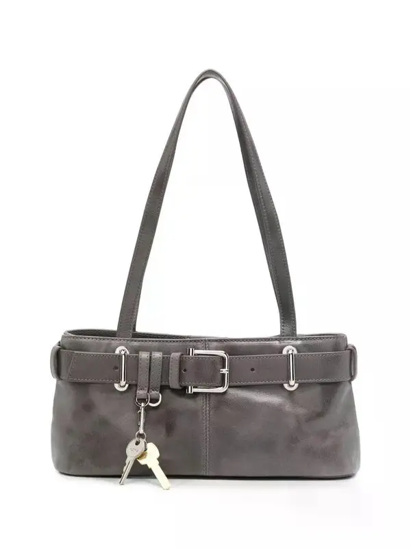 OSOI Buckle Detail Leather Tote Bag - Grey