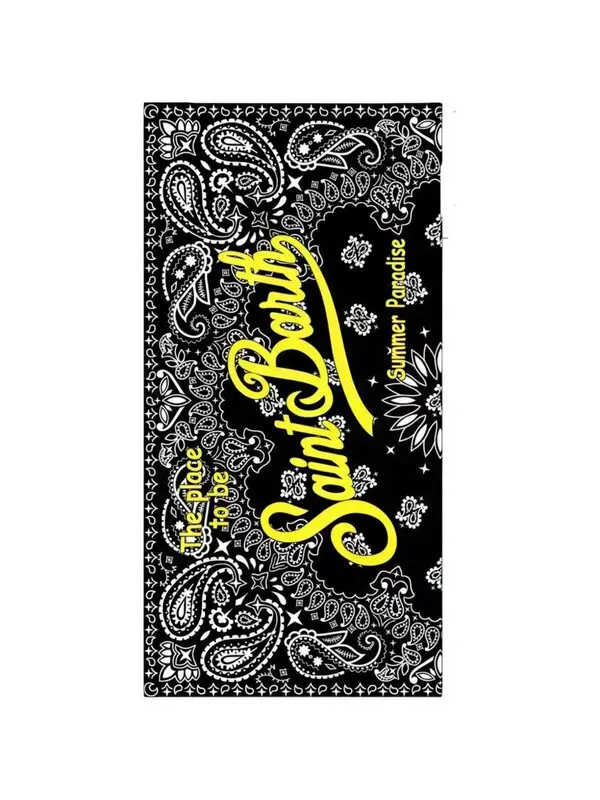 MC2 SAINT BARTH Aidan Bandana-print Beach Towel - Black