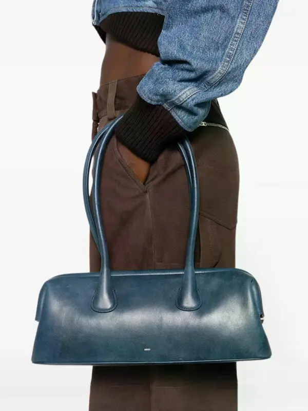 OSOI Boat Aged-effect Leather Tote Bag