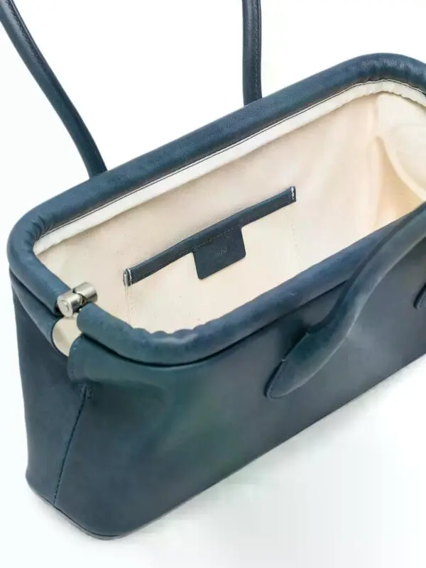 OSOI Boat Aged-effect Leather Tote Bag