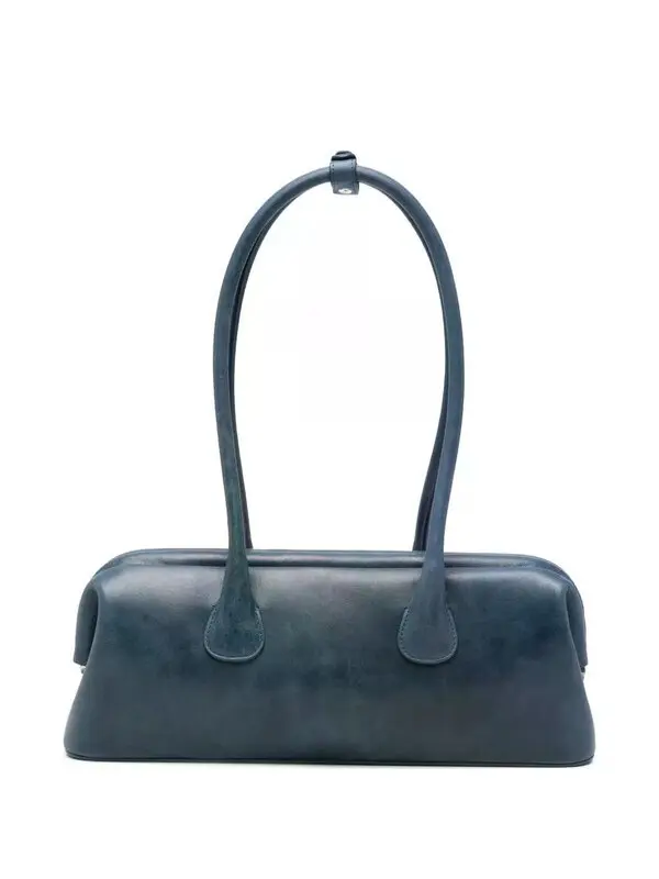 OSOI Boat Aged-effect Leather Tote Bag - Blue