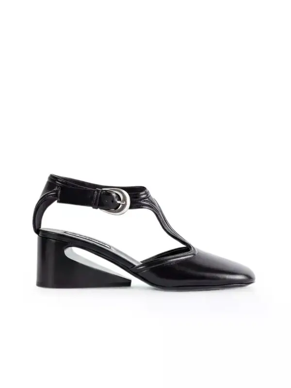 JIL SANDER Mary Jane Cutout-heel Pumps