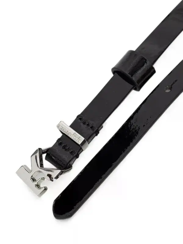 Karl Lagerfeld Logo-plaque Leather Belt