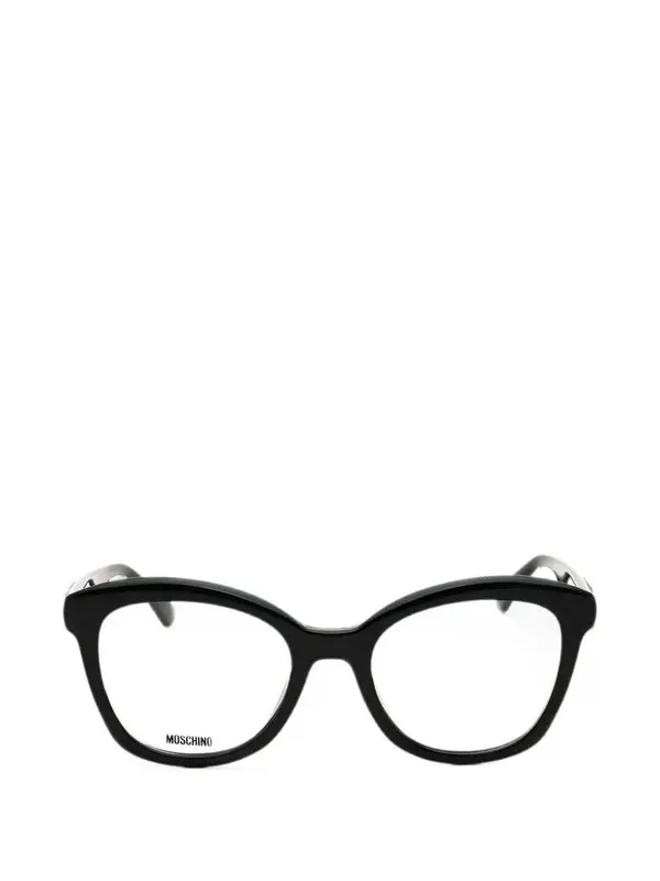 Moschino Logo-lettering Cat Eye Glasses - Black