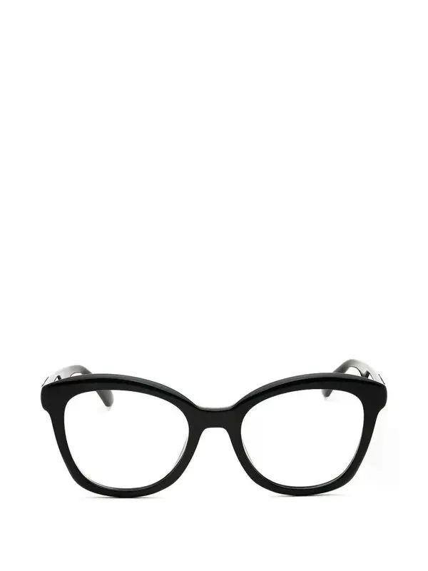 Moschino Logo-lettering Cat Eye Glasses - Black