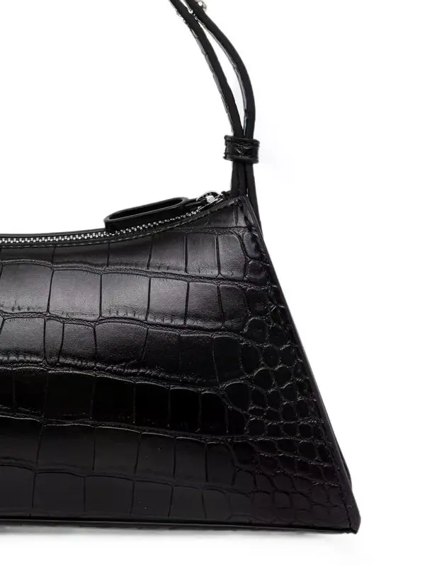 Karl Lagerfeld Croc-effect Logo Print Shoulder Bag