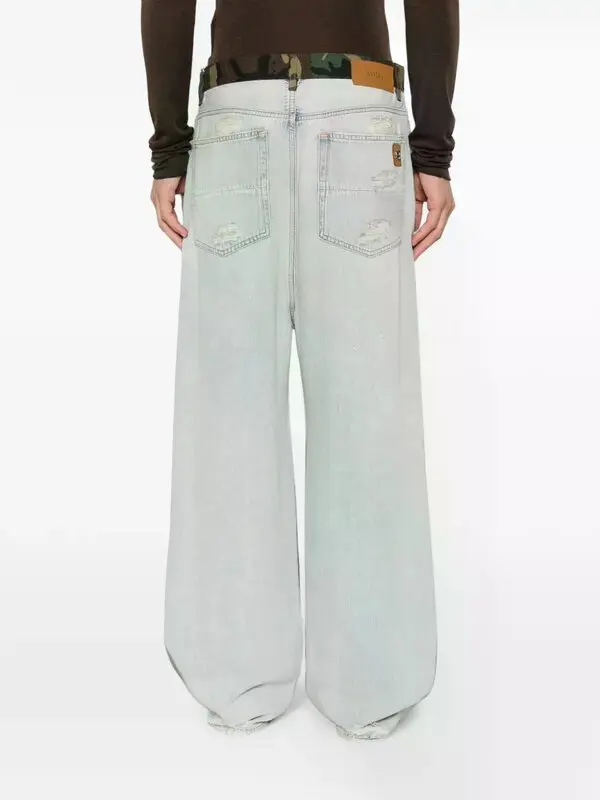 Amiri Distressed Camouflage-print Jeans