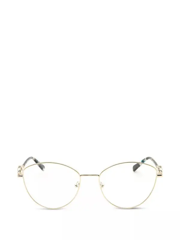 FERRAGAMO Gancini Oval Eyeglasses - Gold