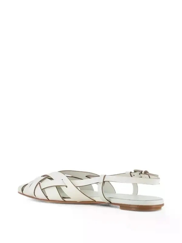 DEL CARLO Lisi Woven Slingback Flat Pumps