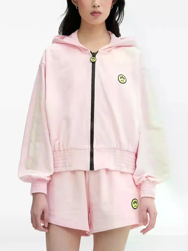 BARROW Logo-patch Zip-up Hoodie