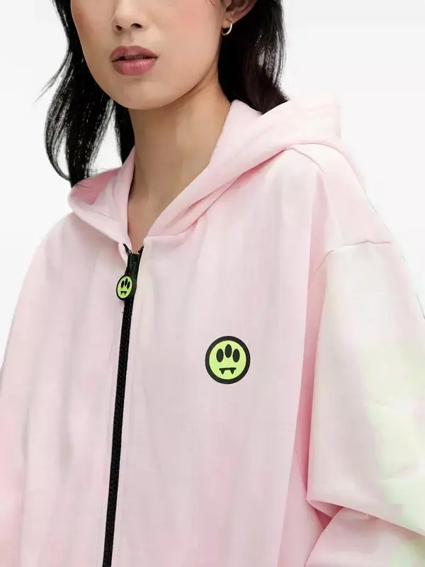 BARROW Logo-patch Zip-up Hoodie