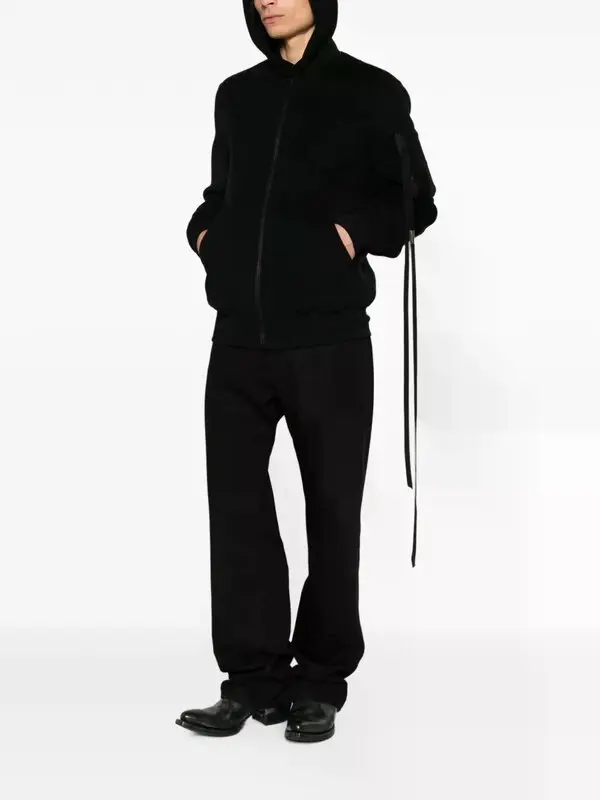 ANN DEMEULEMEESTER Zip-up Bomber Jacket - Black