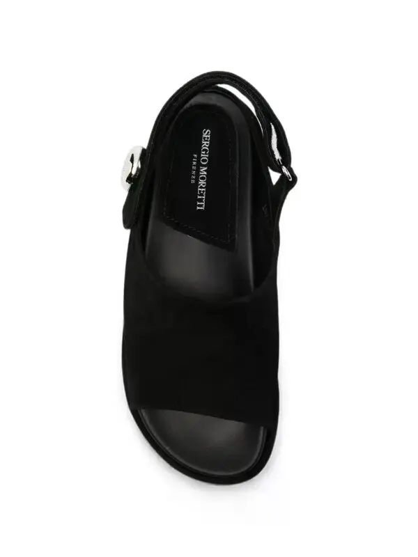 SERGIO MORETTI FIRENZE Logo-plaque Touch-strap Sandals