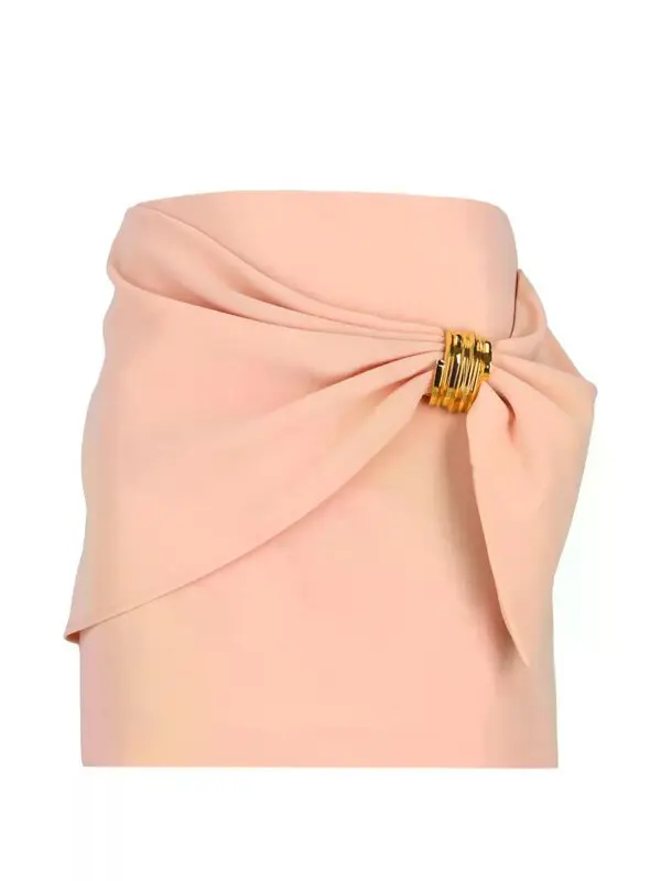 Elisabetta Franchi Draped-detail Mini Skirt - Pink