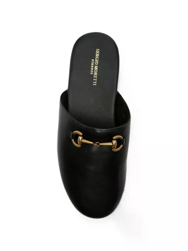 SERGIO MORETTI FIRENZE Horsebit Leather Mules
