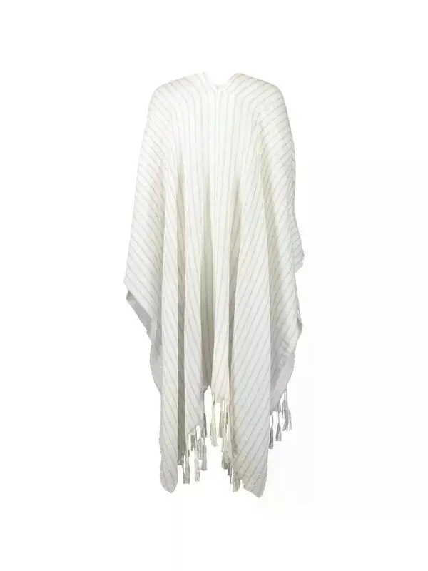 Brunello Cucinelli Striped-pattern Tasseled-trim Scarf