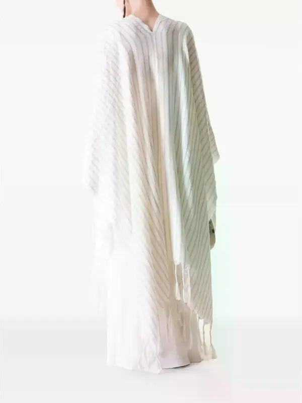 Brunello Cucinelli Striped-pattern Tasseled-trim Scarf