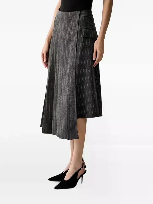 Karl Lagerfeld Pinstripe Asymmetrical Skirt