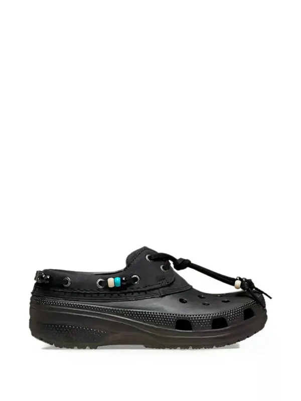 CROCS Classic Luxe Boat Shoes - Black
