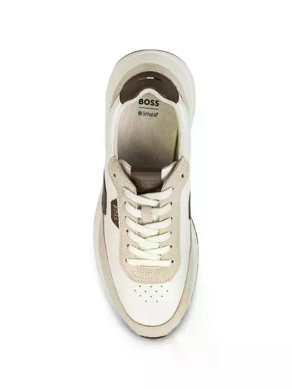 BOSS Panelled Leather Sneakers
