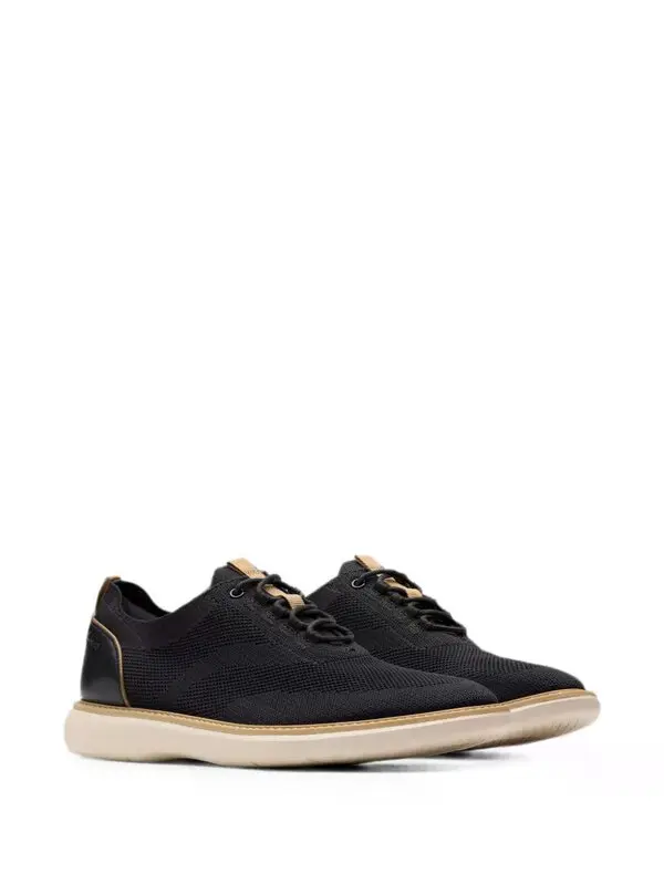 Clarks Brantin Knit Lace-up Sneakers - Black
