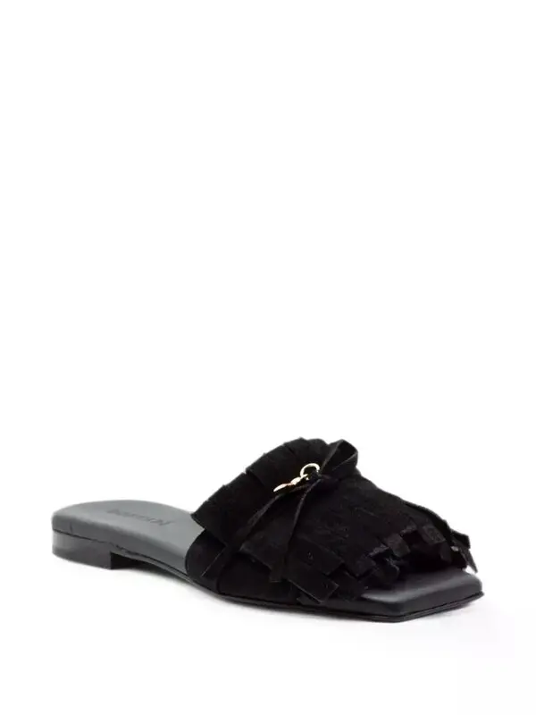 DONNARÌ Flat Sandals With Fringe Detail