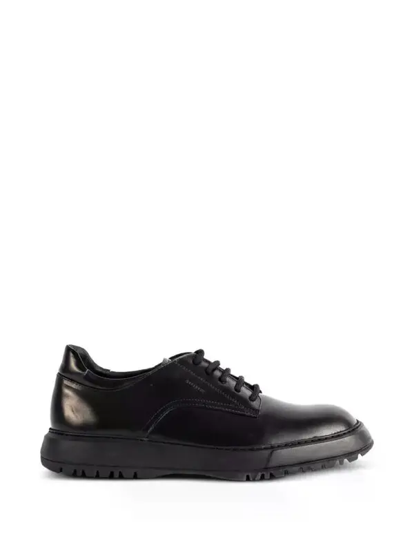 REFERENC Leather Derby Shoes - Black