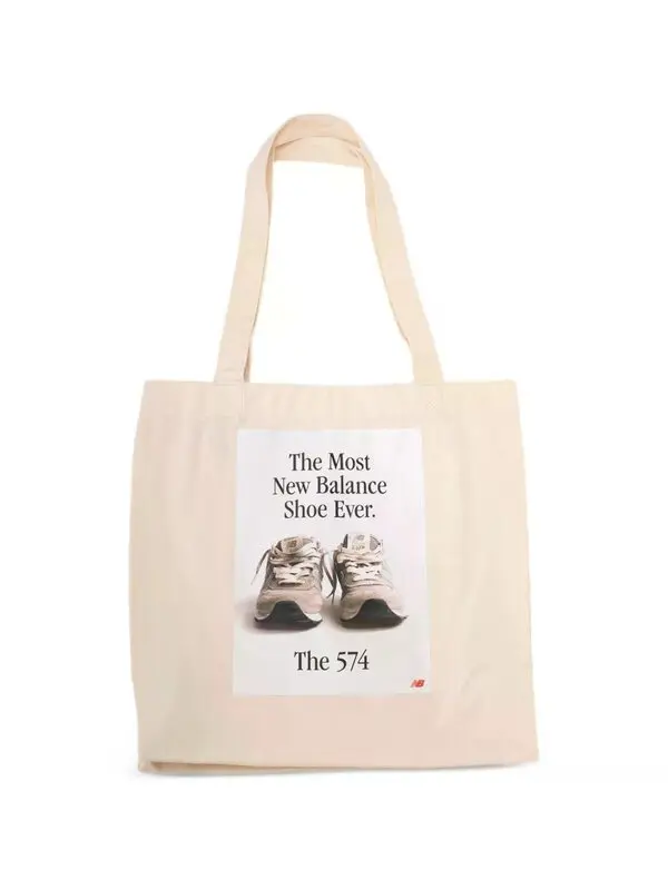 NEW BALANCE Graphic Print Tote Bag - White