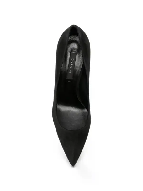 Casadei Suede Pointed-toe Pumps