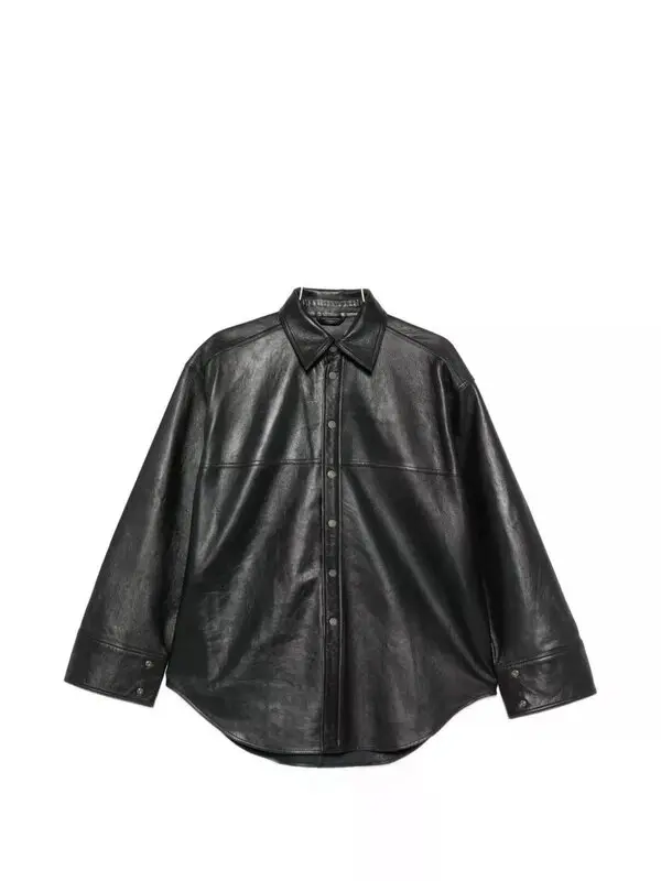 HAIKURE Leather Oversized Jacket