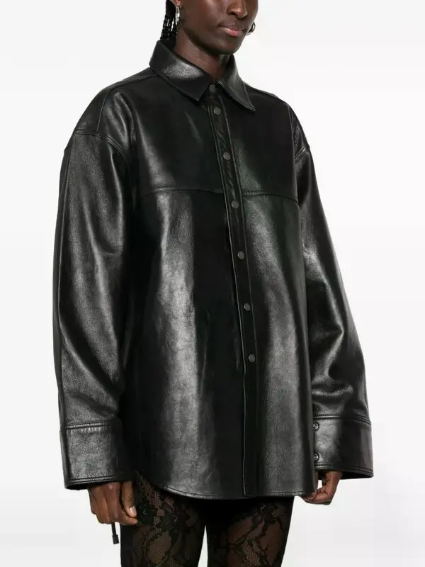 HAIKURE Leather Oversized Jacket