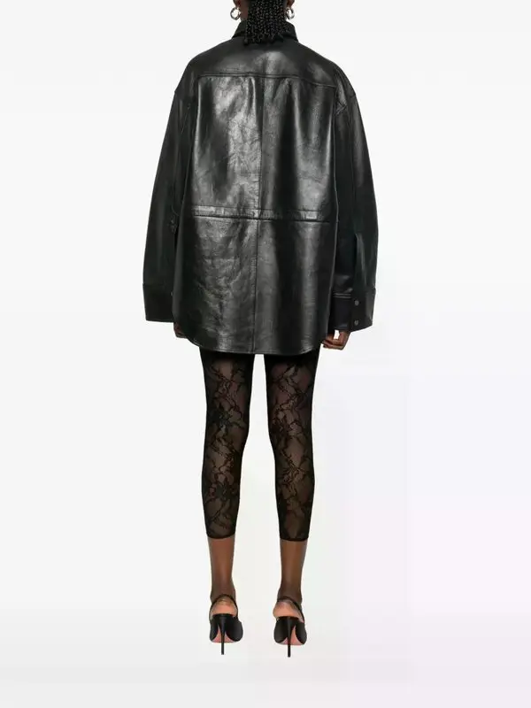 HAIKURE Leather Oversized Jacket