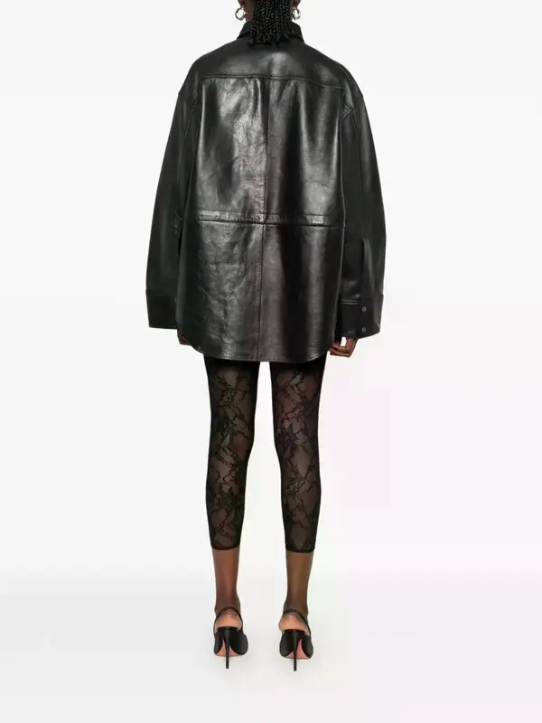 HAIKURE Leather Oversized Jacket