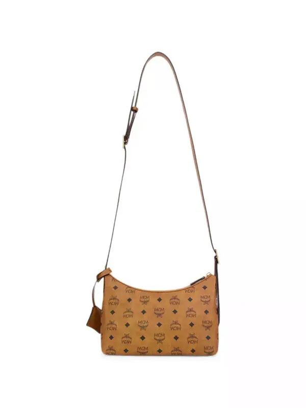 Mcm Aren Monogram Shoulder Bag - Brown