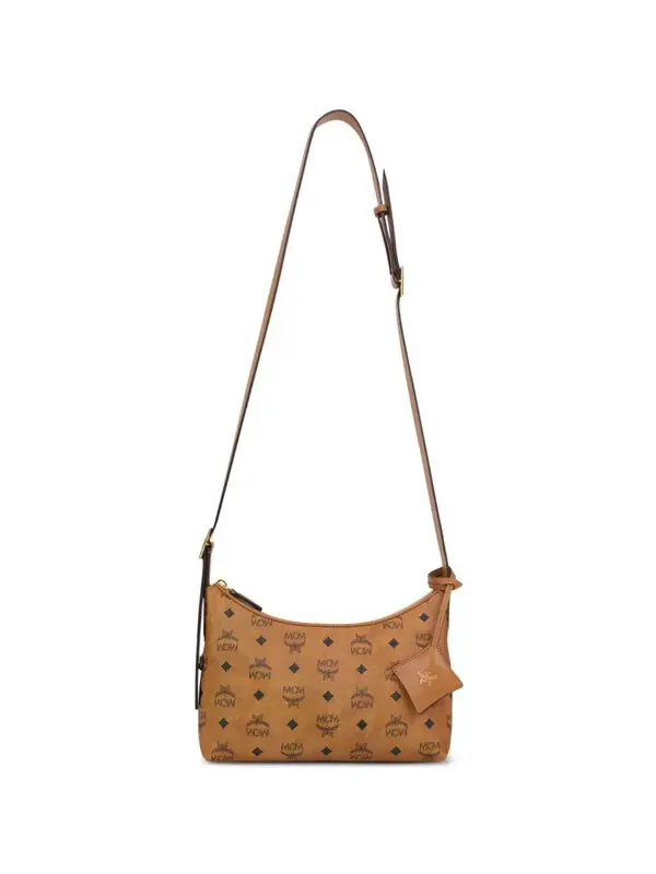 Mcm Aren Monogram Shoulder Bag - Brown