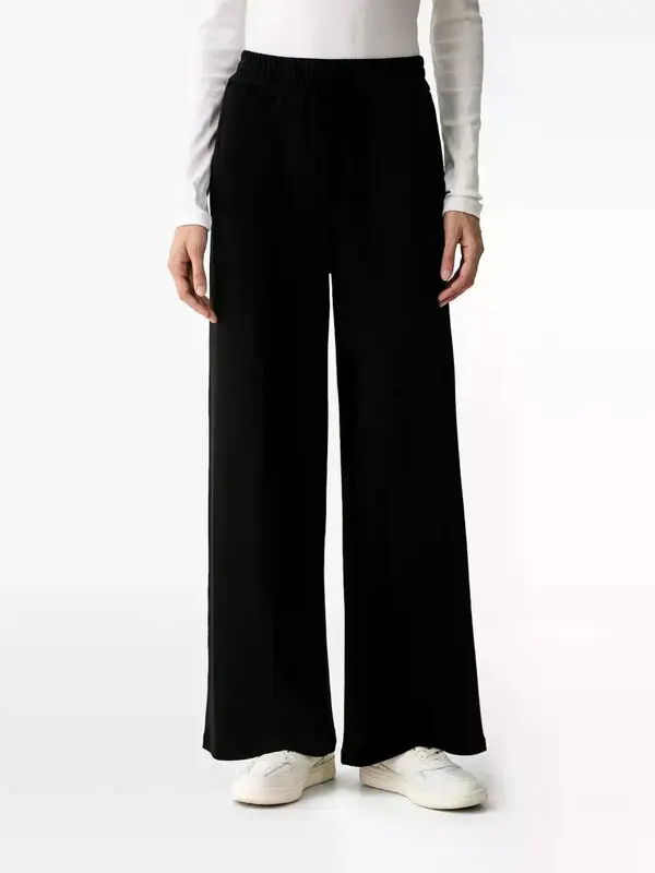 Karl Lagerfeld Logo-embroidered Side-stripe Trousers - Black