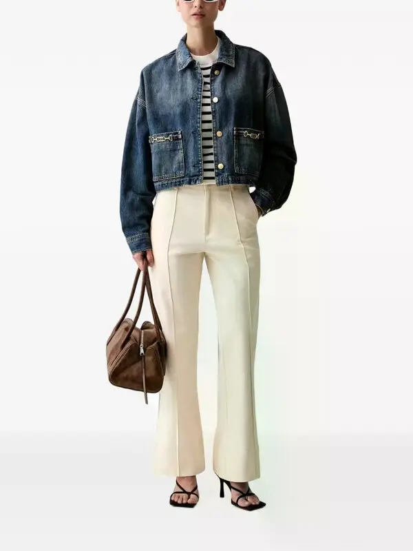 Barbour Hinton Pintuck-detailing Flared Jeans