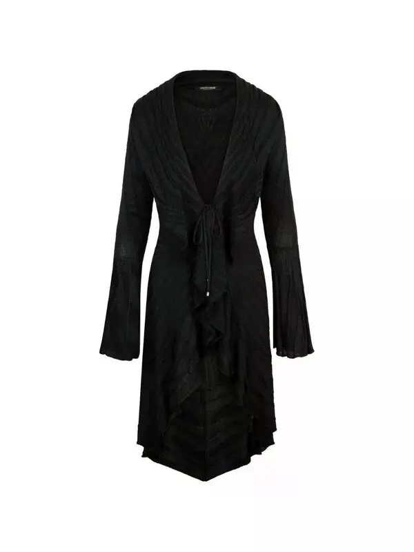 Roberto Cavalli Ruffled-trim Cardigan - Black