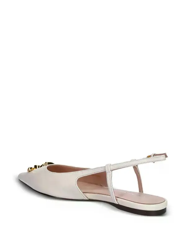 COCCINELLE Logo Plaque Slingback Pumps