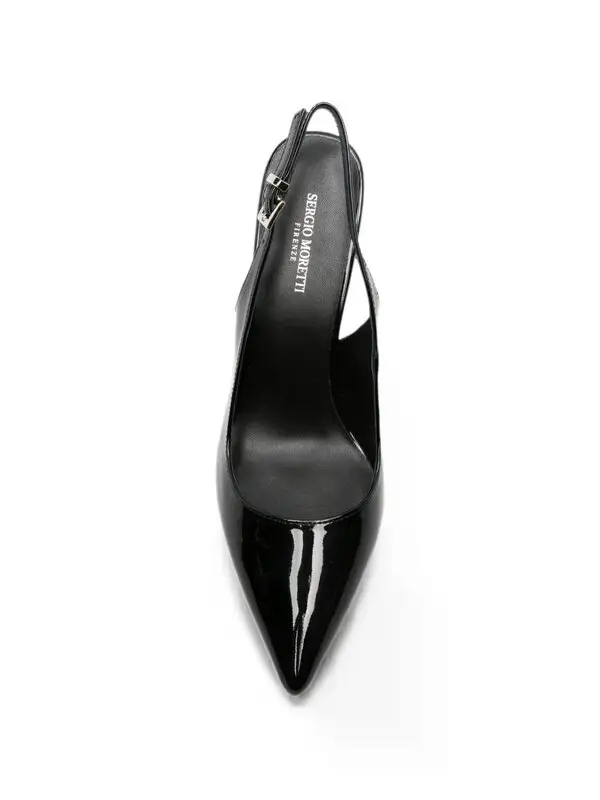 SERGIO MORETTI FIRENZE Patent-finish Slingback Pumps