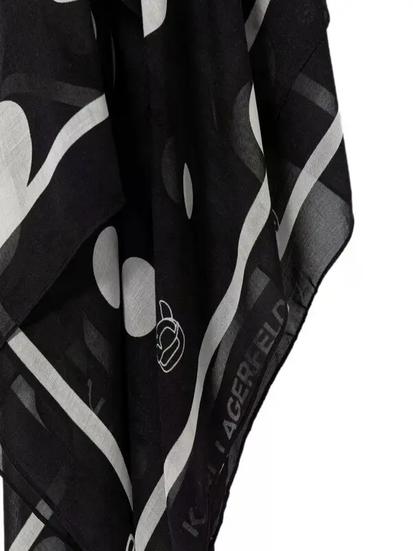 Karl Lagerfeld Polka-dot Logo-print Scarf