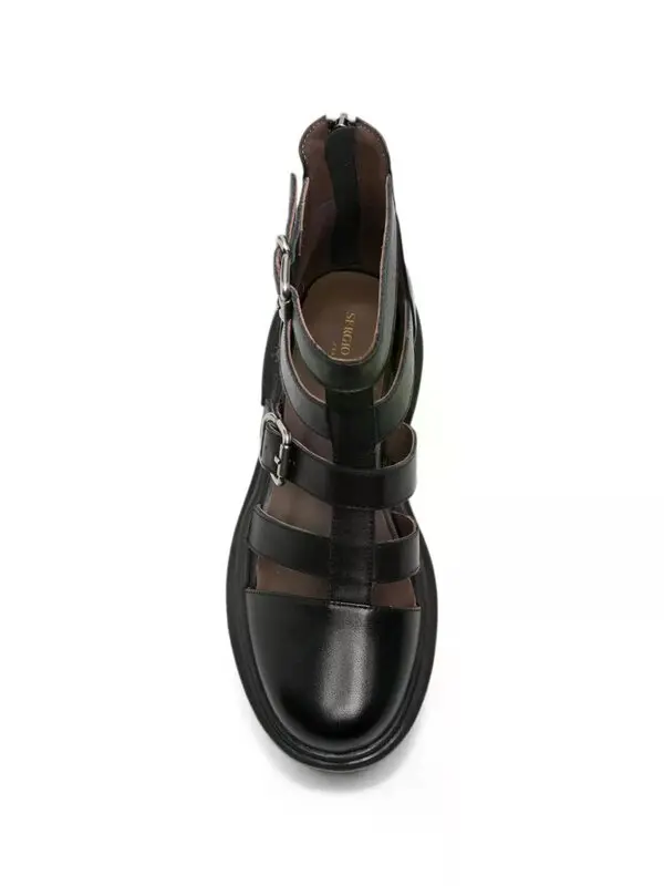 SERGIO MORETTI FIRENZE Buckle-fastening Caged Sandals