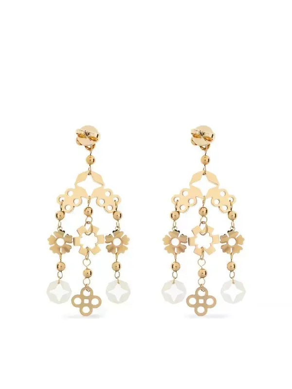 Tory Burch Floral-motif Drop Earrings