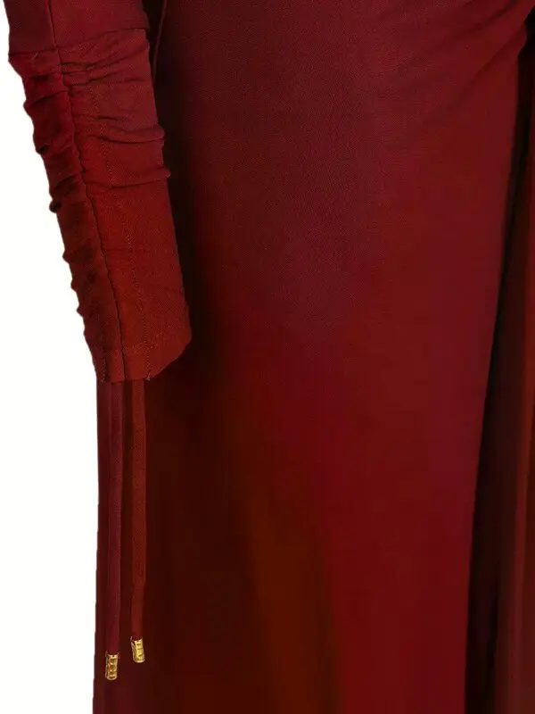 Max Mara Long-sleeve Maxi Dress With Draped Detailing
