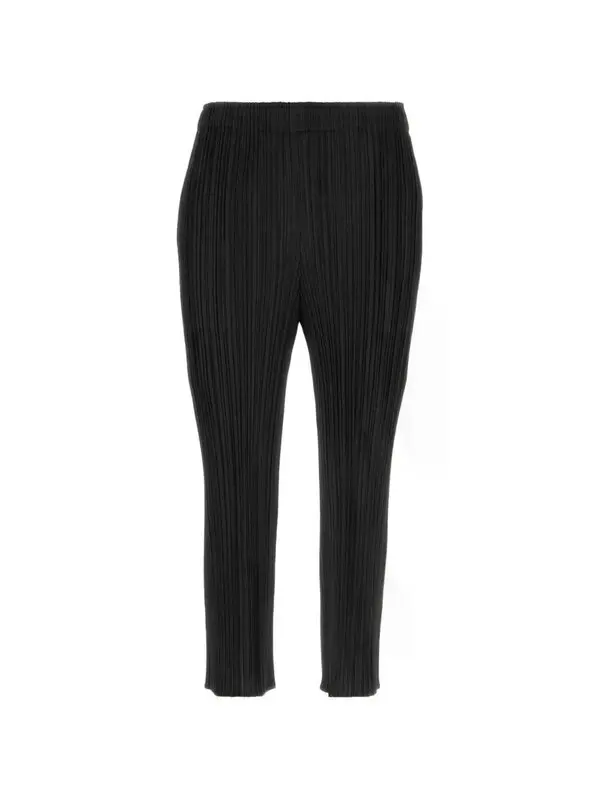 Issey Miyake Plissé-effect Trousers - Black