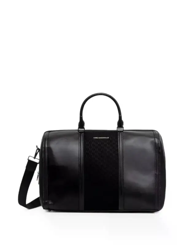 Karl Lagerfeld Monogram-pattern Logo-plaque Holdall